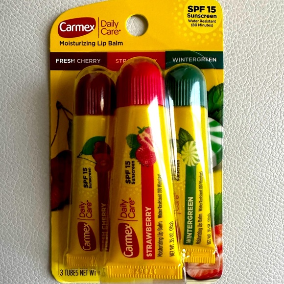 carmex | Makeup | Carmexmoisturizing Lip Balm With Three Different Flavors | Poshmark